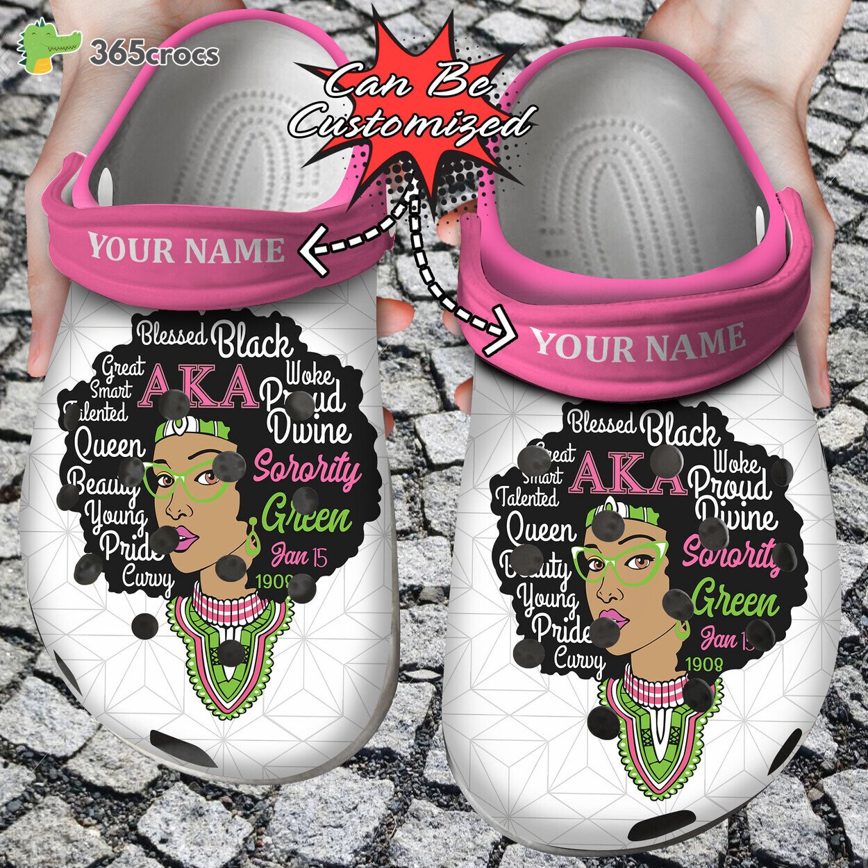 AKA Queen Custom Personalized Clogs Royalty in Every Step - 365crocs