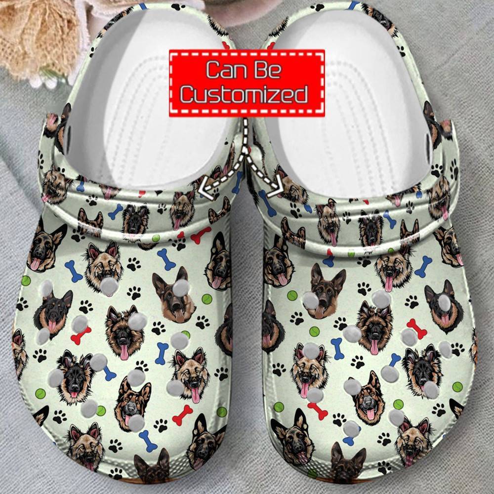 Animal Print - German Shepherds Pattern Clog Crocs Shoes For Men And ...
