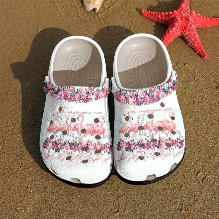 Beach Breeze: Flamingo Print Classic Clogs - 365crocs