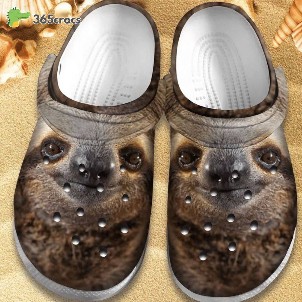 Big Face Sloth Croc, Cute Sloth Classic Clog, Animal Croc, Cute Croc ...