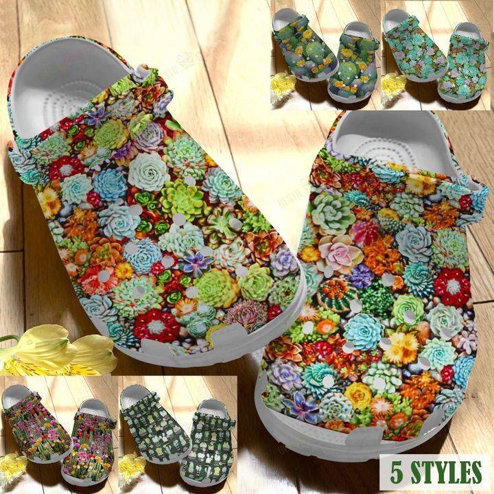 Cactus White Sole 5 Styles Lovely Cactus Crocs Classic Clogs Shoes ...