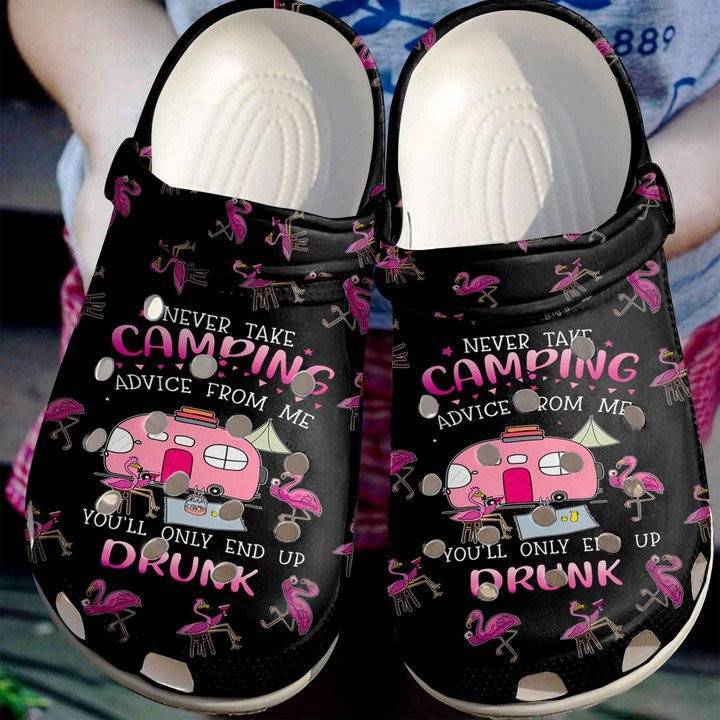 Camping Advices From Me Shoes Flamingo And Bus Camp Crocs Clog - 365crocs