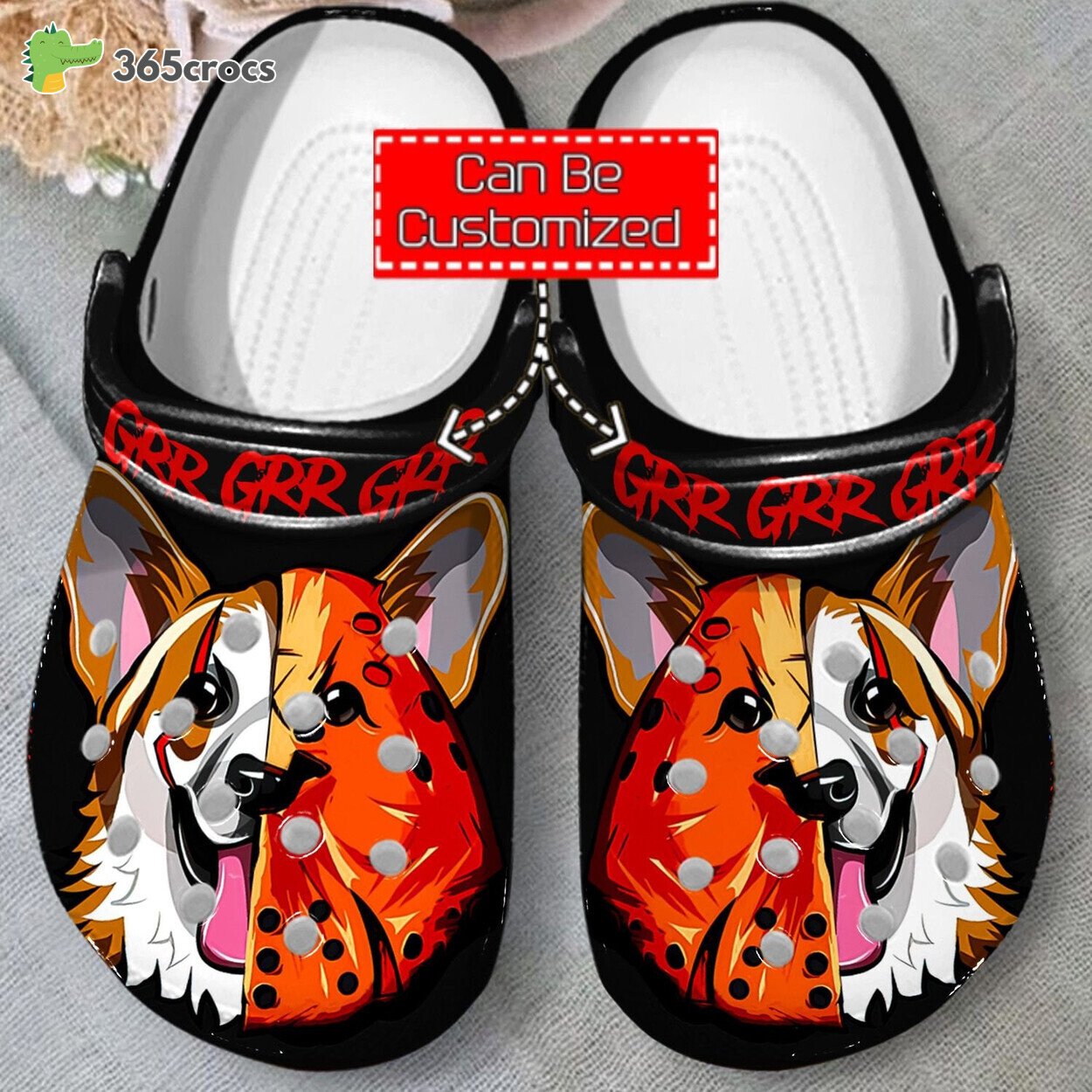 Celebrate the Brave Honor Mask Corgi Animal Print Clog Shoes - 365crocs