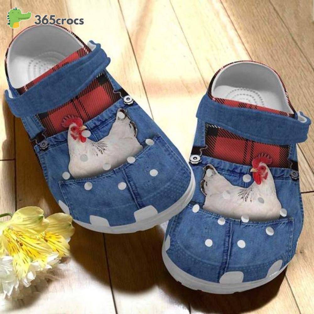 Chicken In Jean Pocket Croc Shoes White Chicken Shoes Great Friend ...