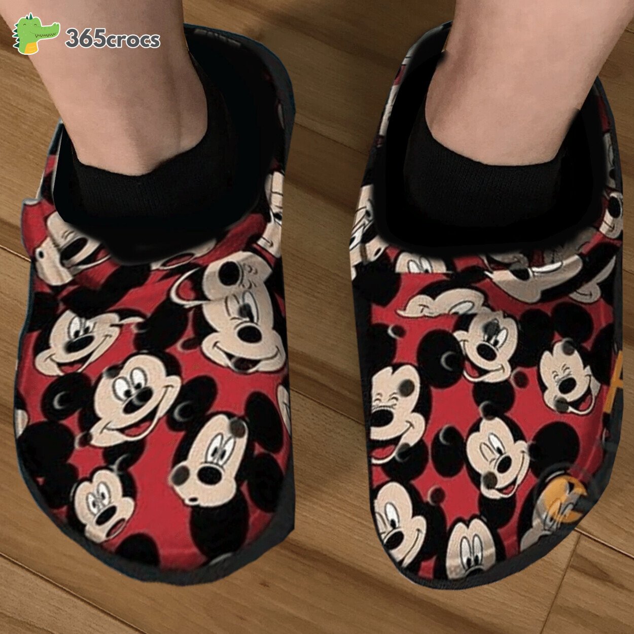 Classic Mickey Mouse Theme Durable Rubber Clog Shoes Kids Adults Love ...