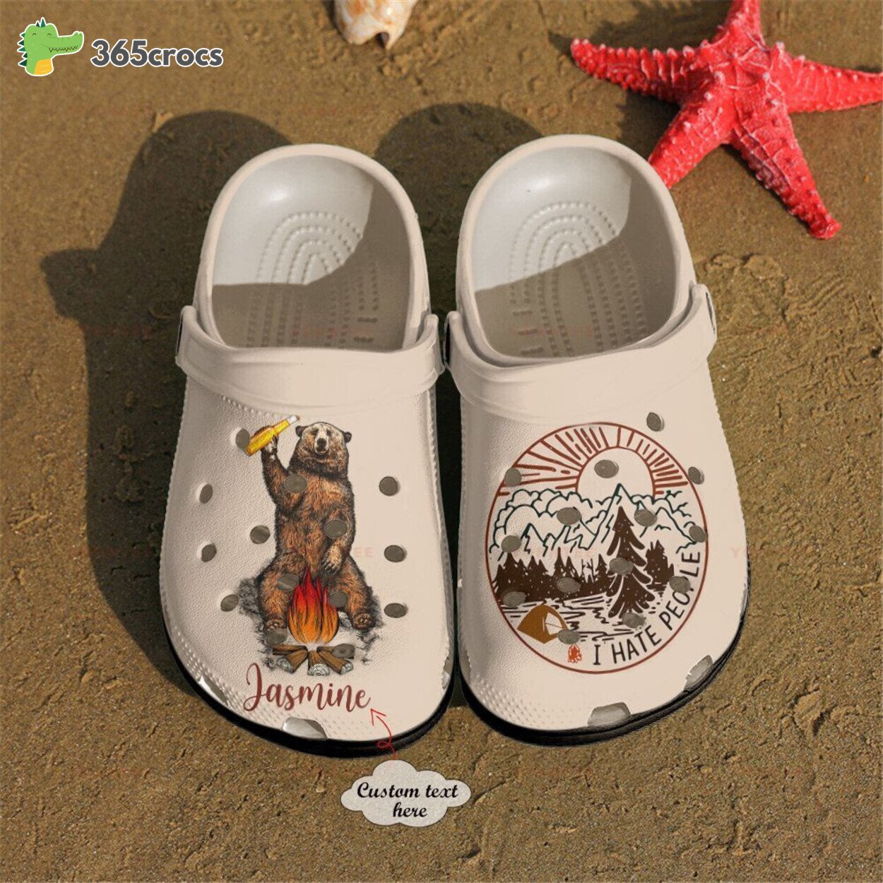 Custom Name Hate People Camping Comfortable Rubber Clogs Edition One ...