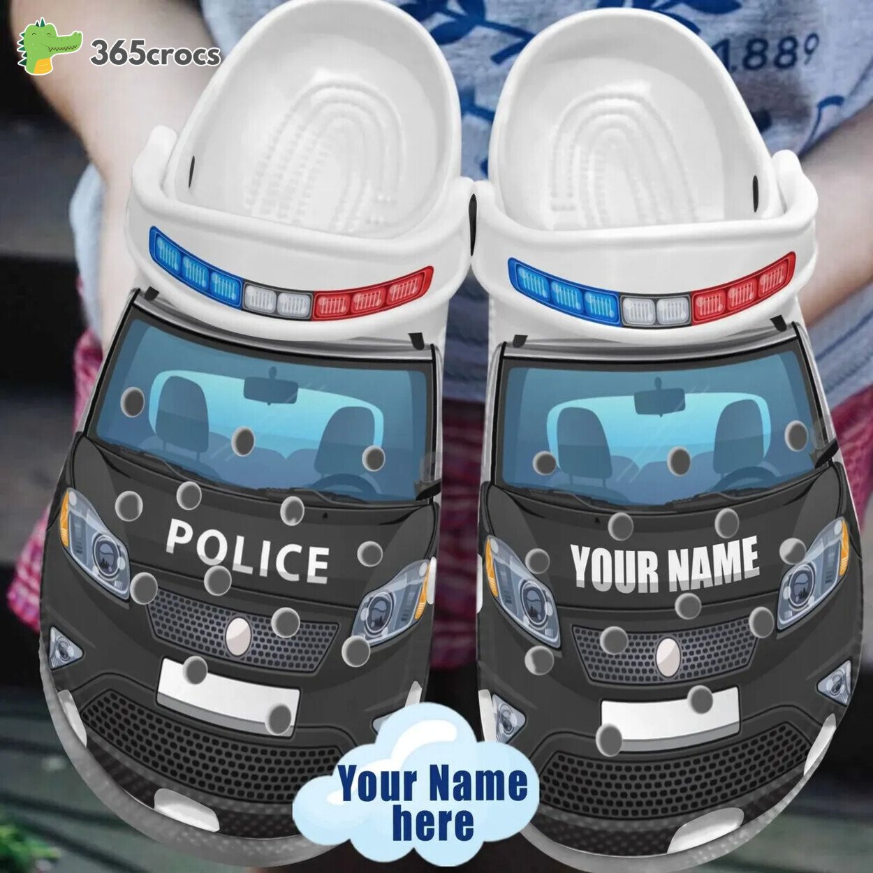 Police Crocs - 365crocs