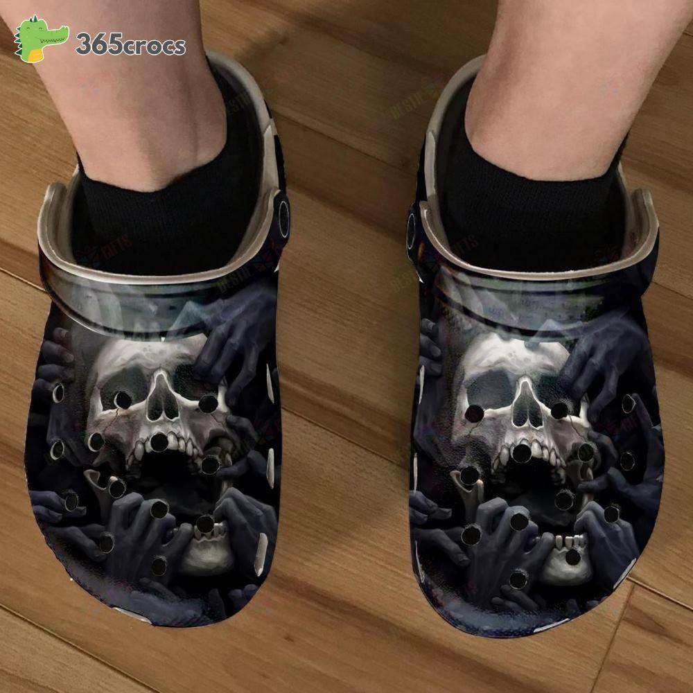 Dark Skull Classic Crocs Clog Shoes - 365crocs
