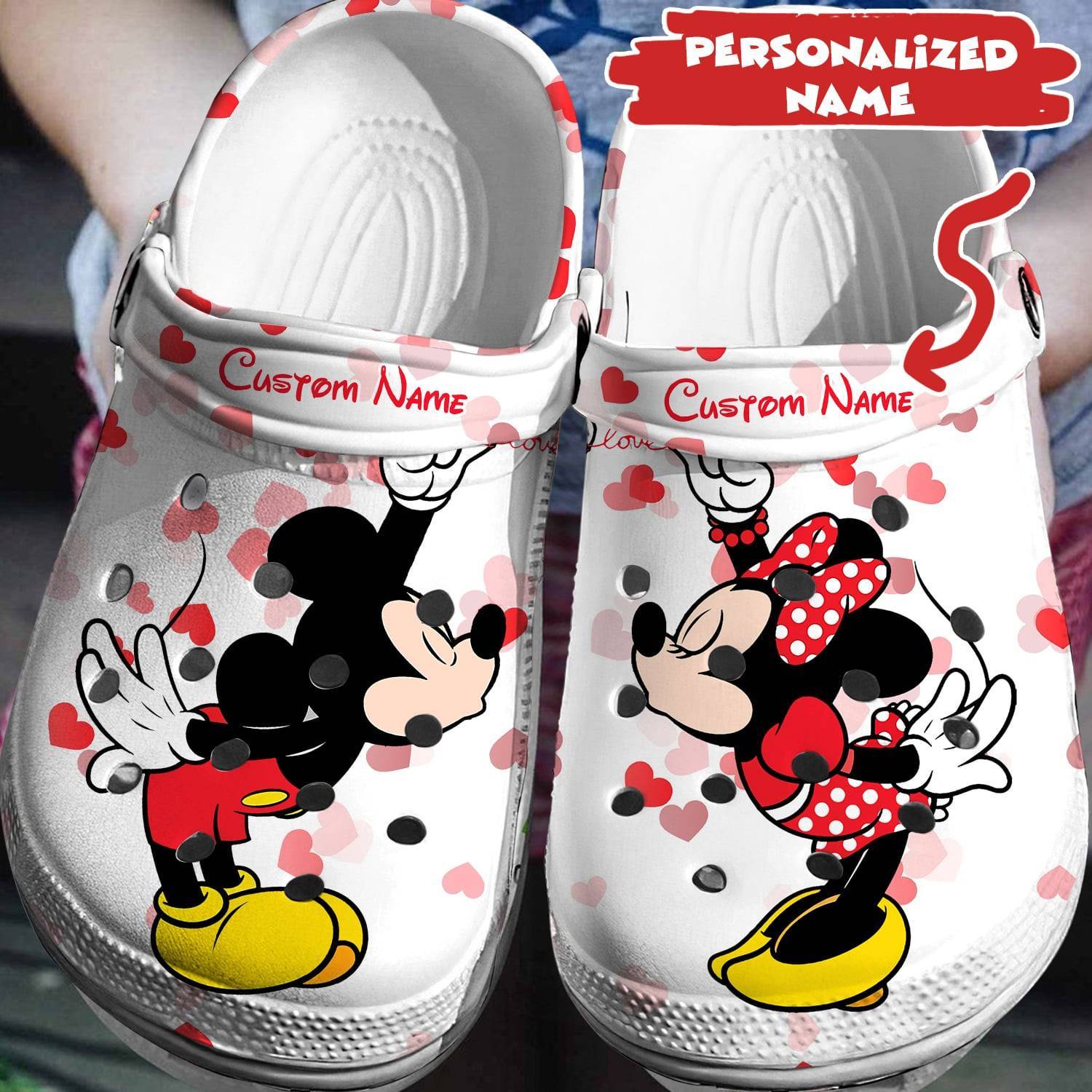 Disney Dreams Made Real: Personalized Mickey Minnie Crocs 3D Clog Shoes ...