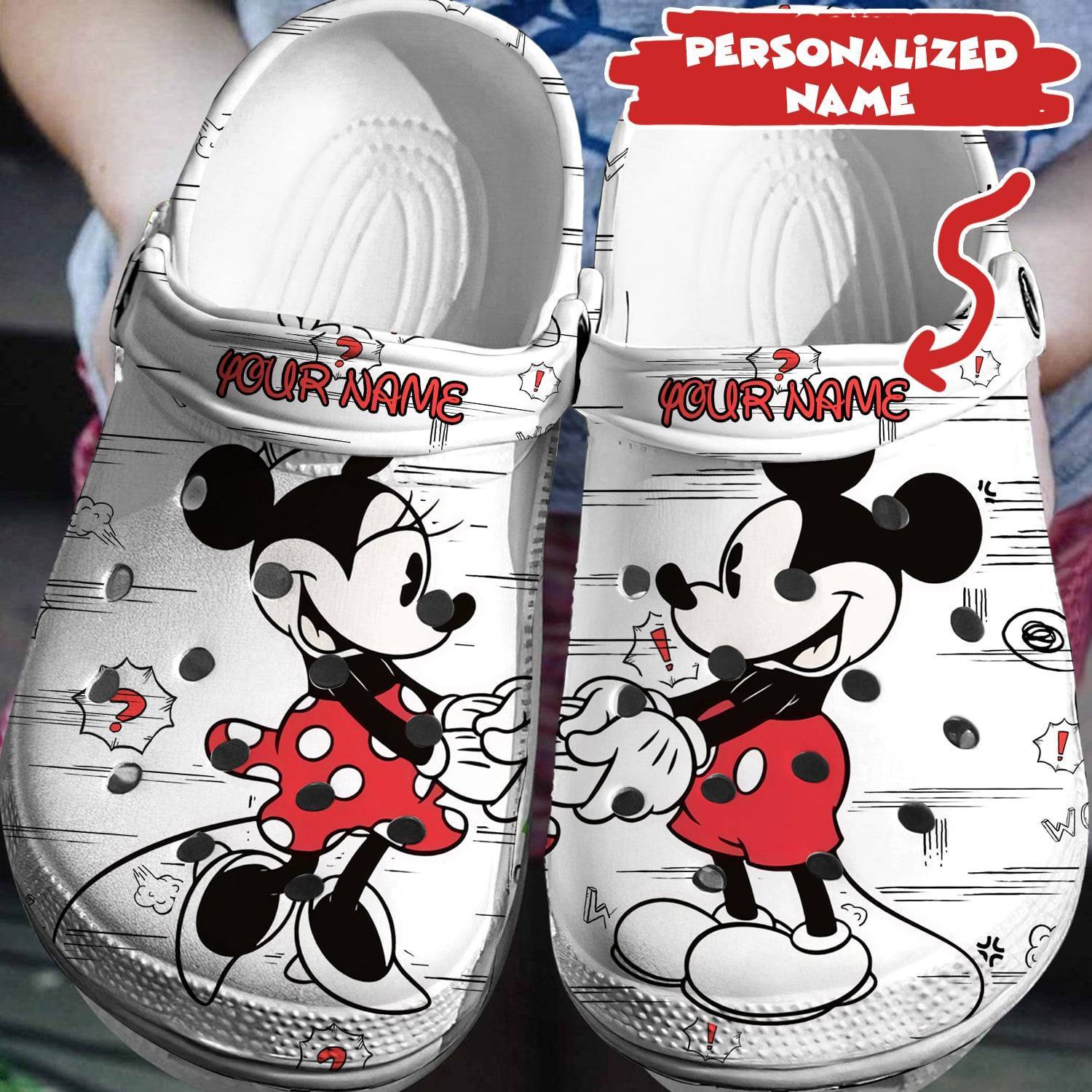 Disney Fantasies Made Real: Personalized Mickey Minnie Crocs 3D Clog ...