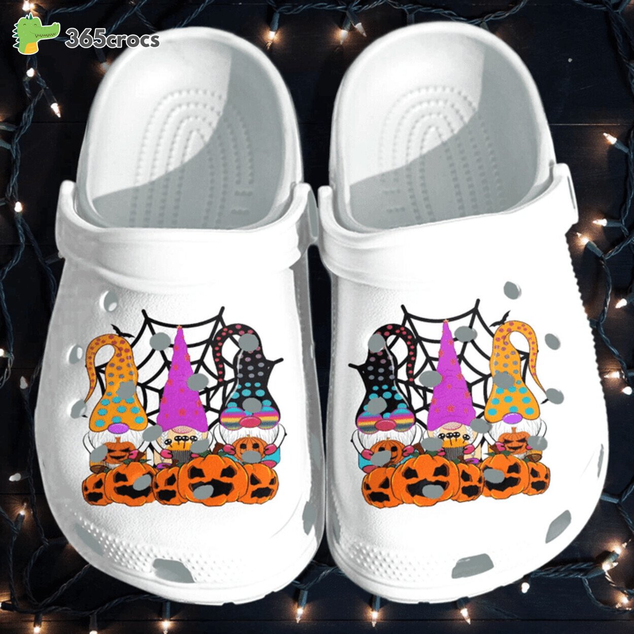 Dive into Festive Charm Halloween Gnomies Pumpkins Inspired Unique Clog ...