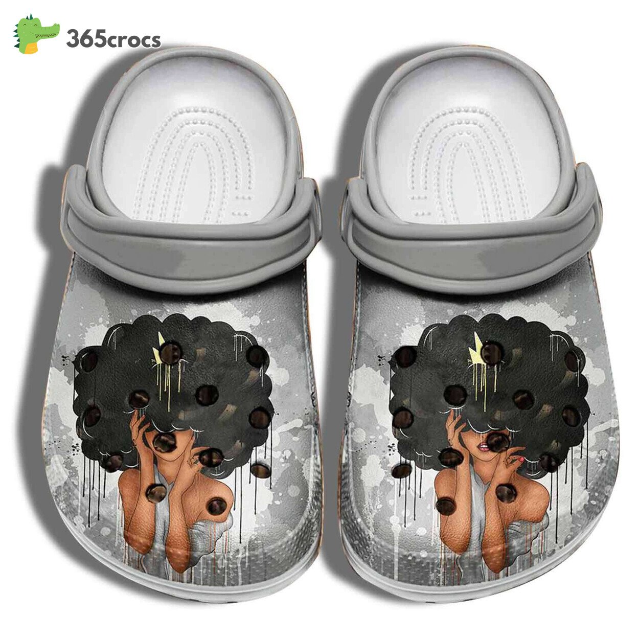 Dive into Royalty Black Queen Girl Artistry Inspired Unique Clog ...