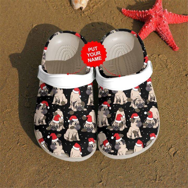 Dog - Pug Merry Christmas Custom Clog Crocs Shoes For Men And Women ...