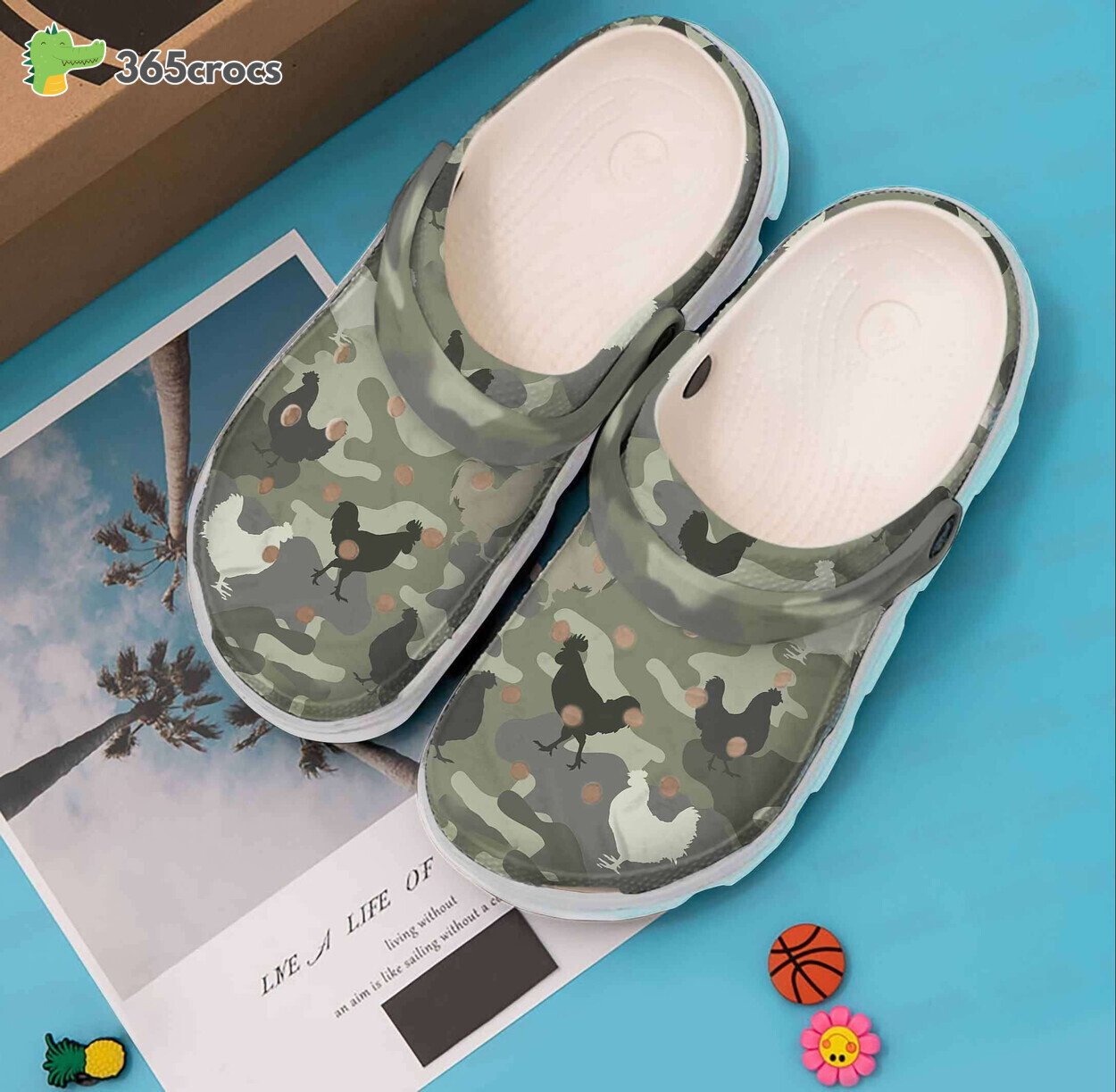 Farm Enthusiast's Dream Chicken Camo Design Unique Classic Clog ...