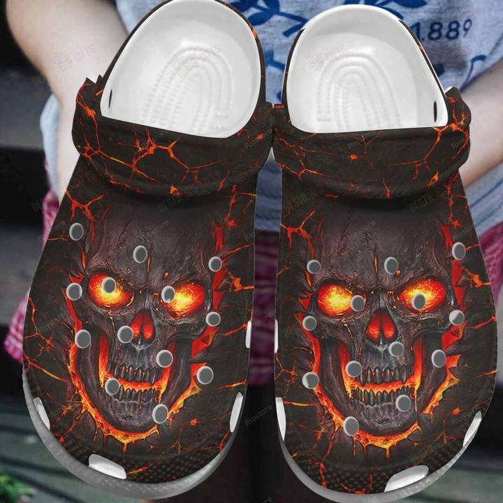 Fire Skulls Crocs Classic Clogs Shoes - 365crocs