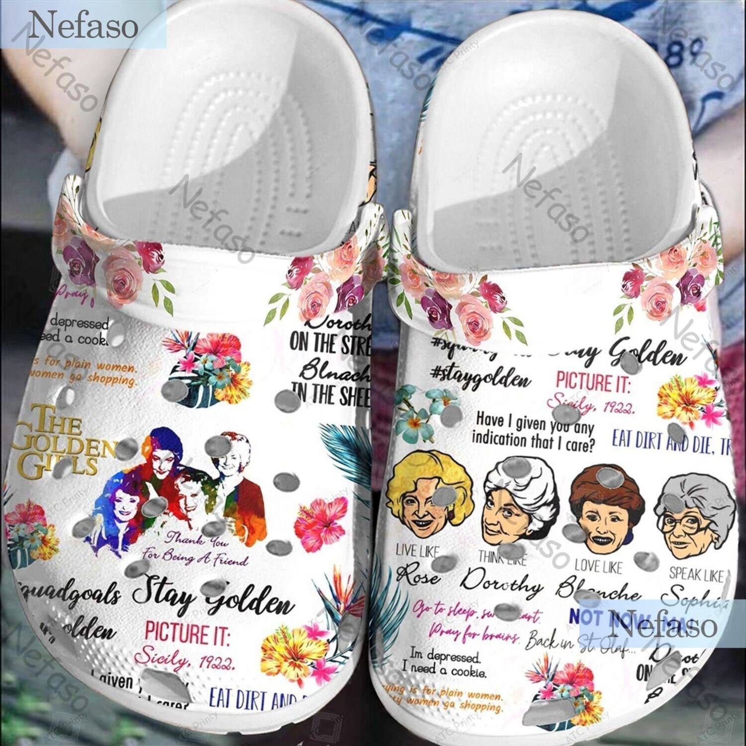 Golden Girls Movie Design Custom Slipper Personalized Unique Clogs ...