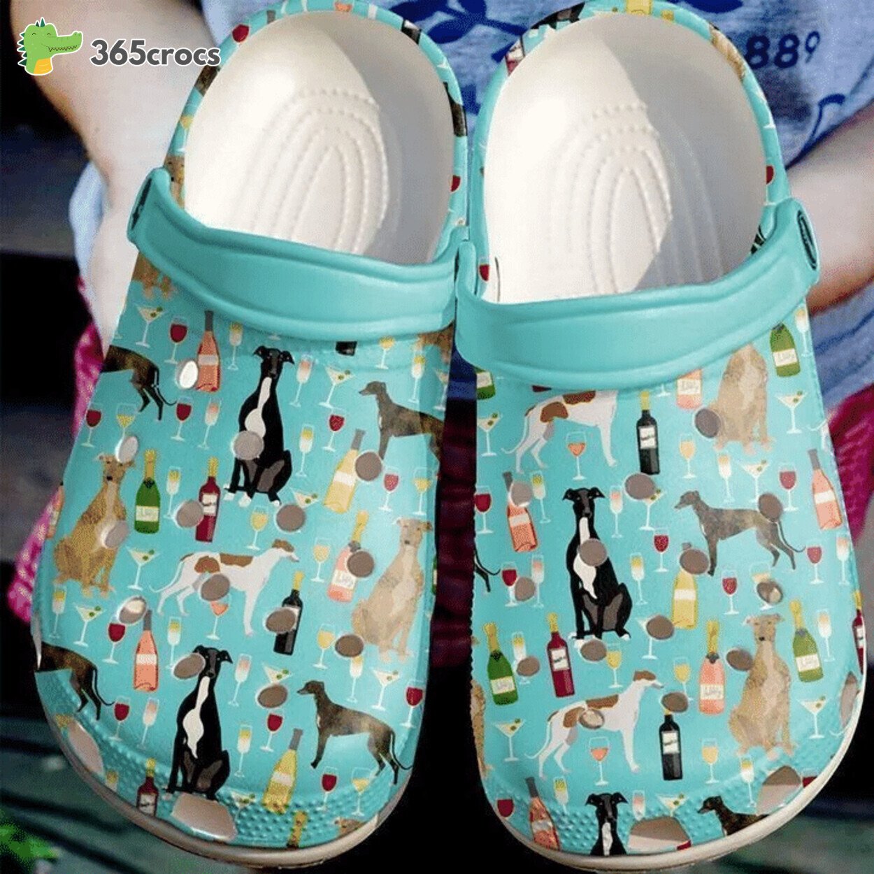 Graceful Greyhound Tribute Beautifully Crafted Into Clog Shoes - 365crocs