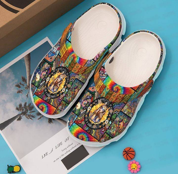 Hippie Sunflower Girl clog Crocs Shoes - 365crocs