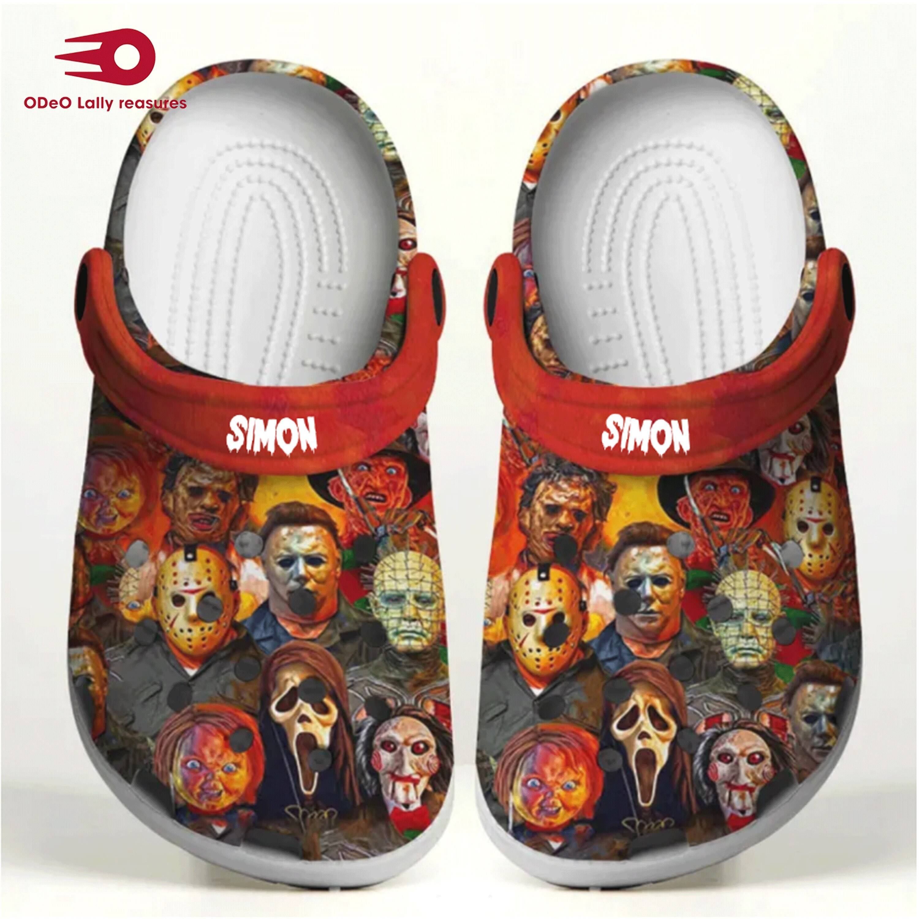Horror Movie Fan Custom Clogs Halloween Gift for Beloved Male - 365crocs