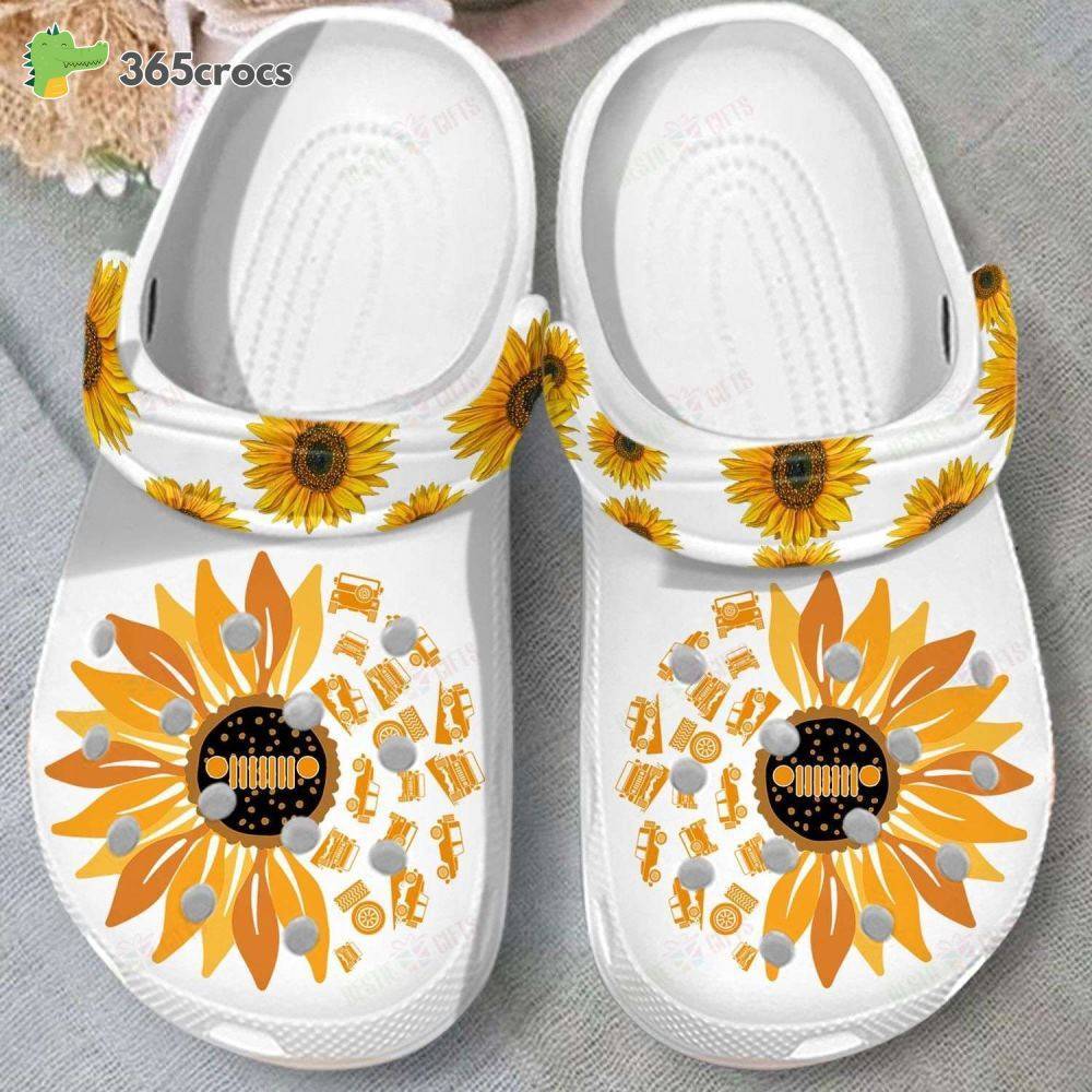 Jeep Sunflower Adults Crocs Clog Shoes - 365crocs