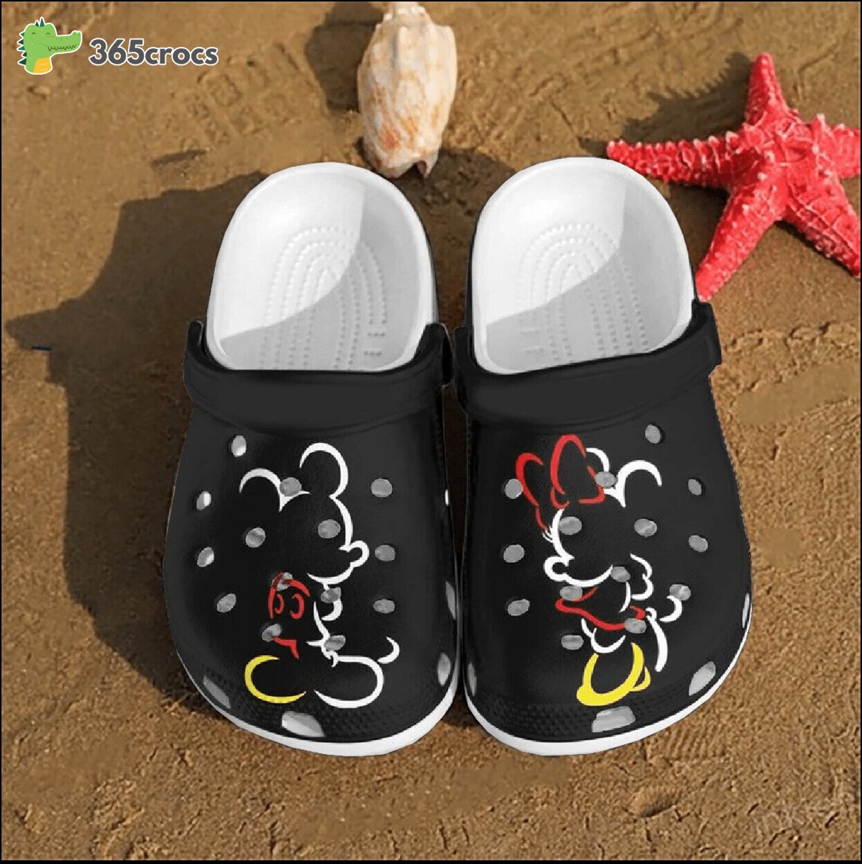 Mickey Mouse Iconic Disney Design Three Comfort Crocs Clog Footwear ...