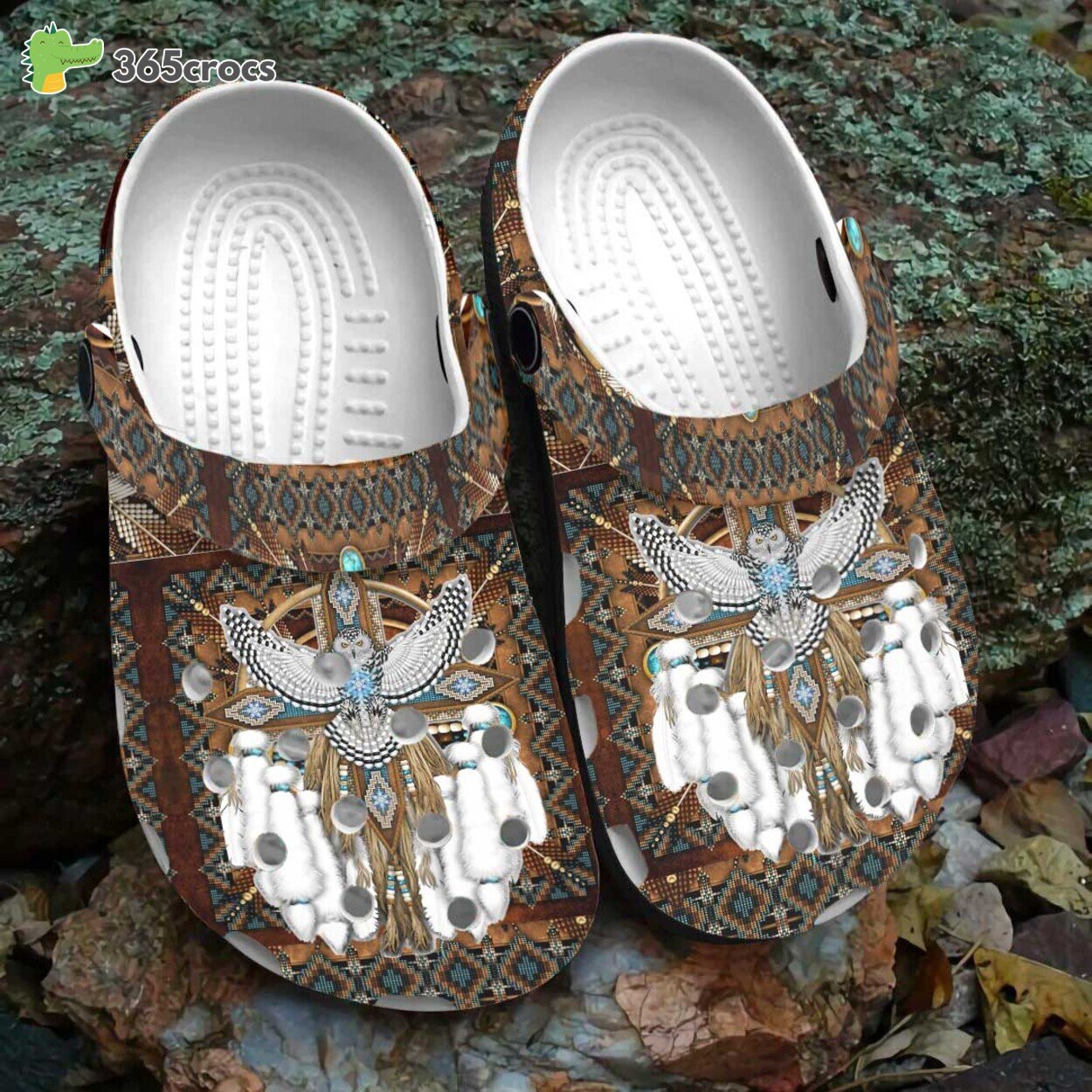 Native American Pattern Unique Comfort Clog Shoes Design Special Series ...