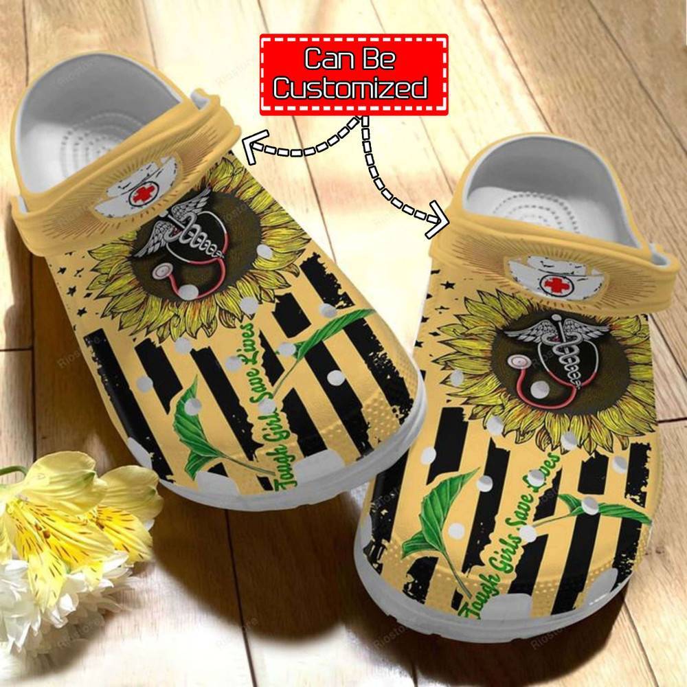 Nurse - Nurse Tough Girls Save Lives clog Crocs Shoes For Men And Women ...