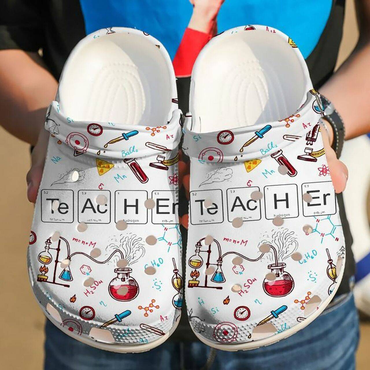 Periodic Table Chemistry Teacher Crocs Crocband Clog Shoes For Men ...