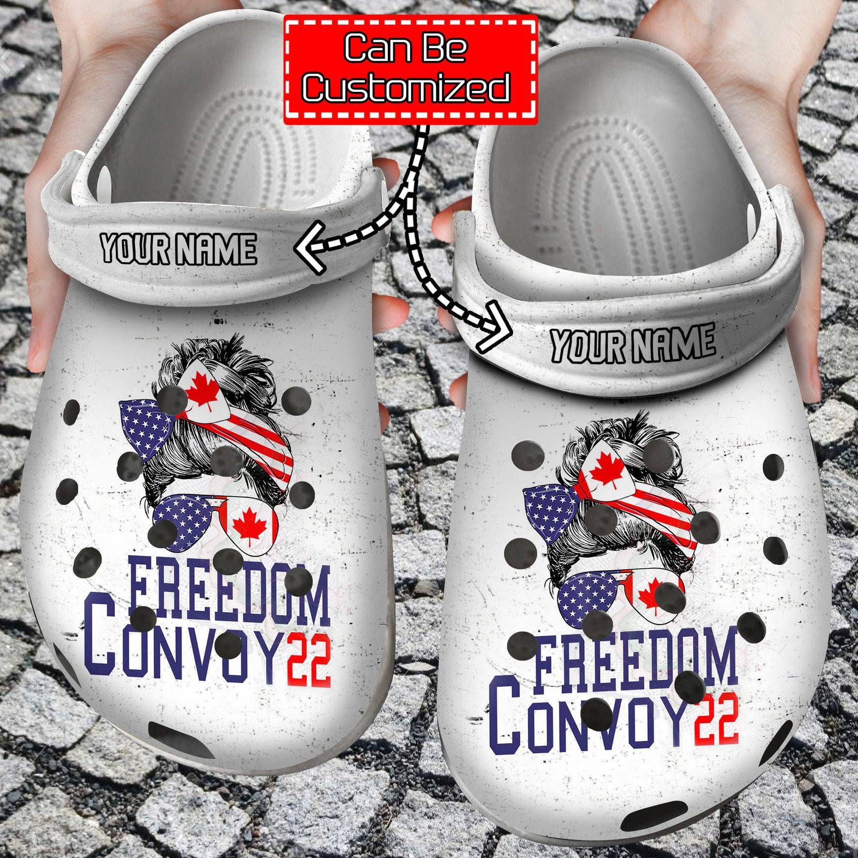 Personalized United We Stand Freedom Convoy 2022 Crocs Clog Shoes ...
