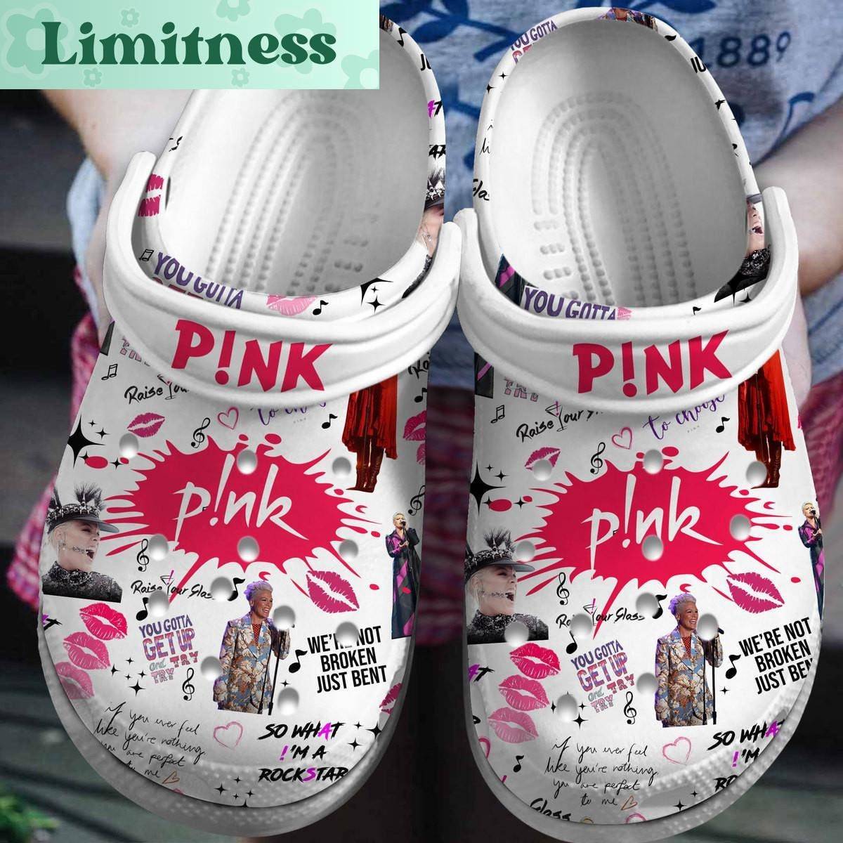 Pink On Tour Trust Fall Album Women Clogs Unique Concert Inspired ...