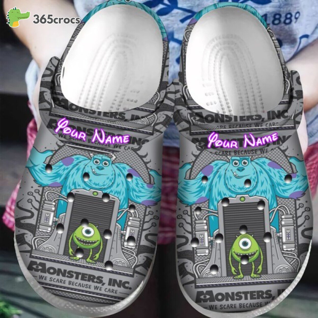 Pixar Monsters Inc University Sulley Mike V32 Custom Name Crocs Shoes ...