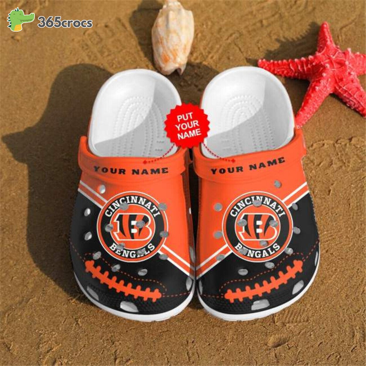 Represent Team Spirit Personalized Cincinnati Bengals Football Clog ...