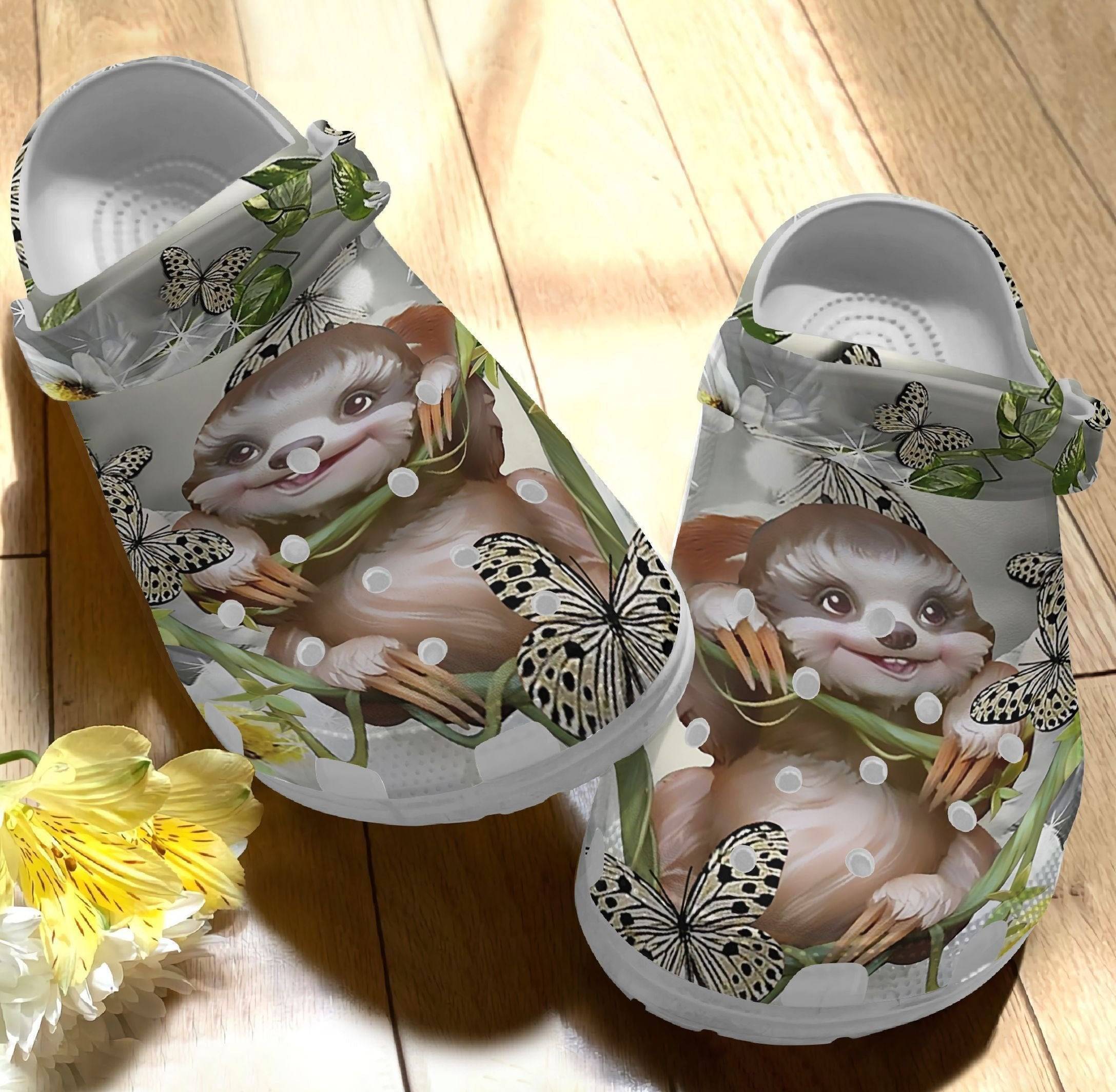 Smile 3D Sloths Shoes Crocbland Clogs Crocs For Men Women - 365crocs