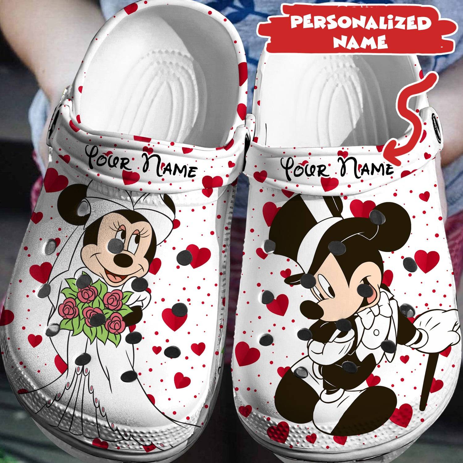 Tailor Your Disney Style: Personalized Mickey Minnie Crocs 3D Clog ...