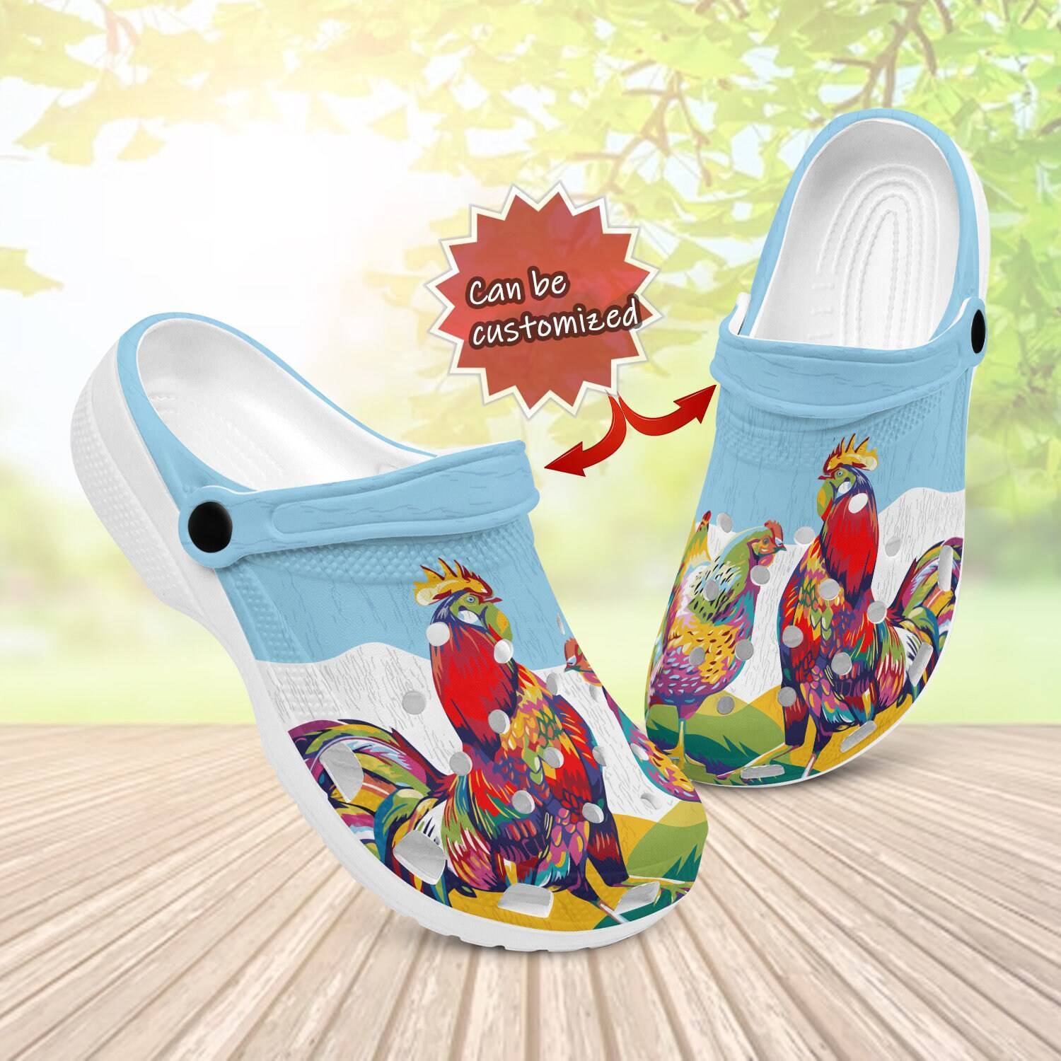 Unique Chicken Breeds Funny Slippers Custom Clogs Adults Kids Gift Idea ...