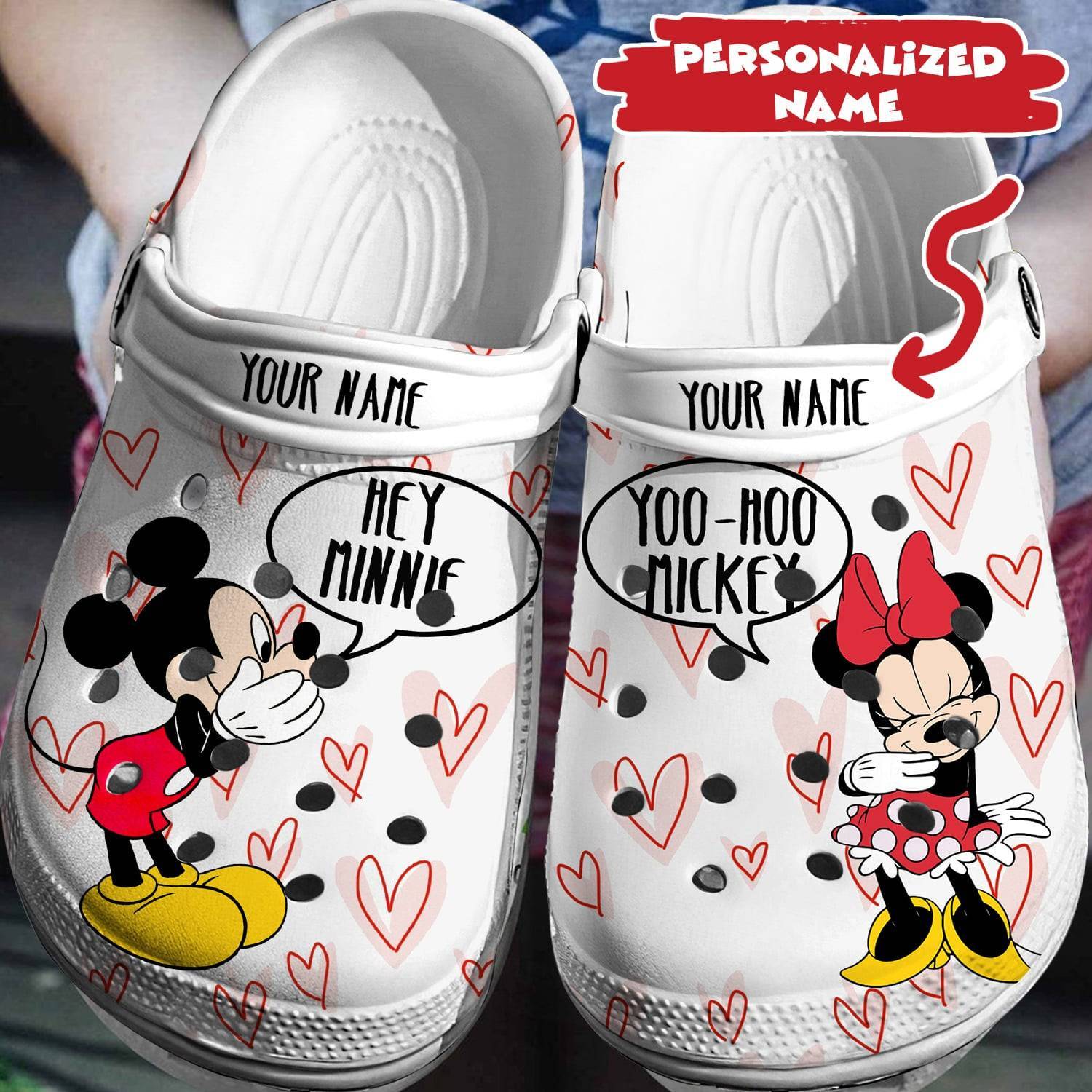 Your Signature Disney Magic: Personalized Mickey Minnie Crocs 3D Clog ...